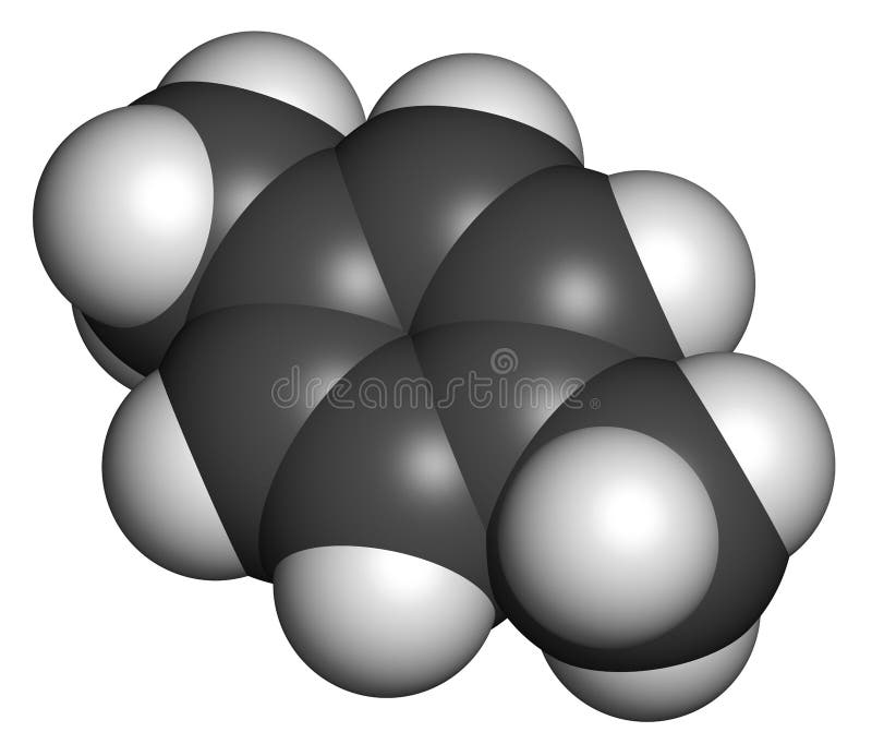 Para-xylene (p-xylene) Aromatic Hydrocarbon Molecule Stock Illustration ...