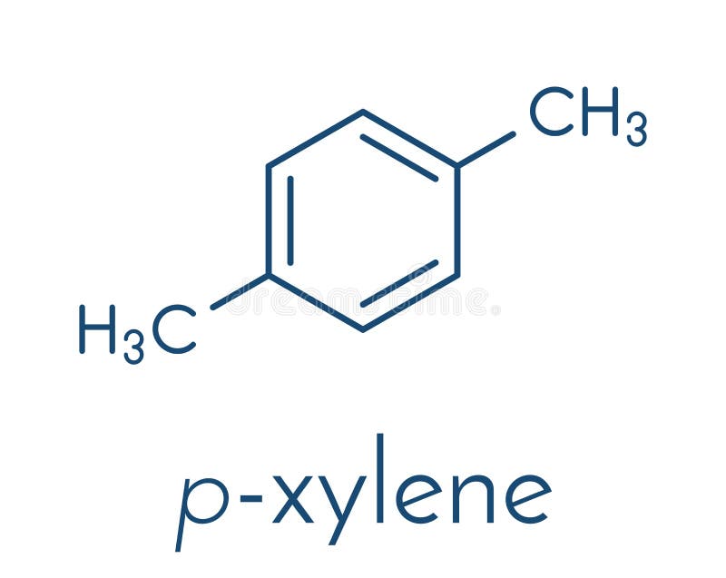 P Xylene Molecular Structure 3d Flat Model Para Xylene Structural