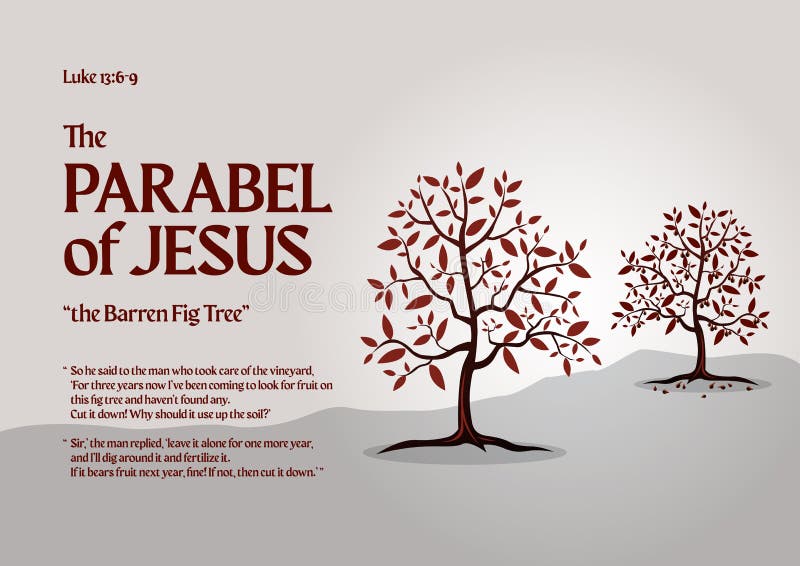 The Parable of the Barren Fig Tree. Vector Illustration Stock Vector ...