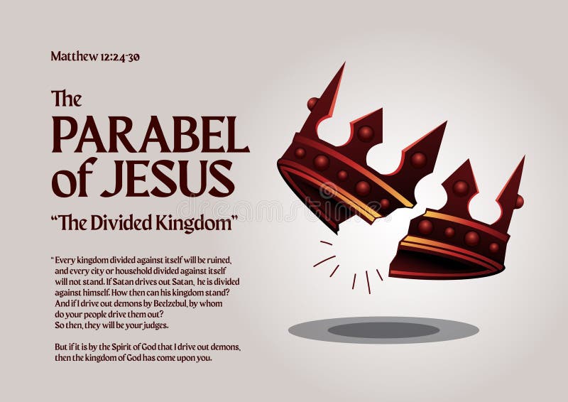 Parable of Jesus Christ about the Divided Kingdom Stock Vector ...