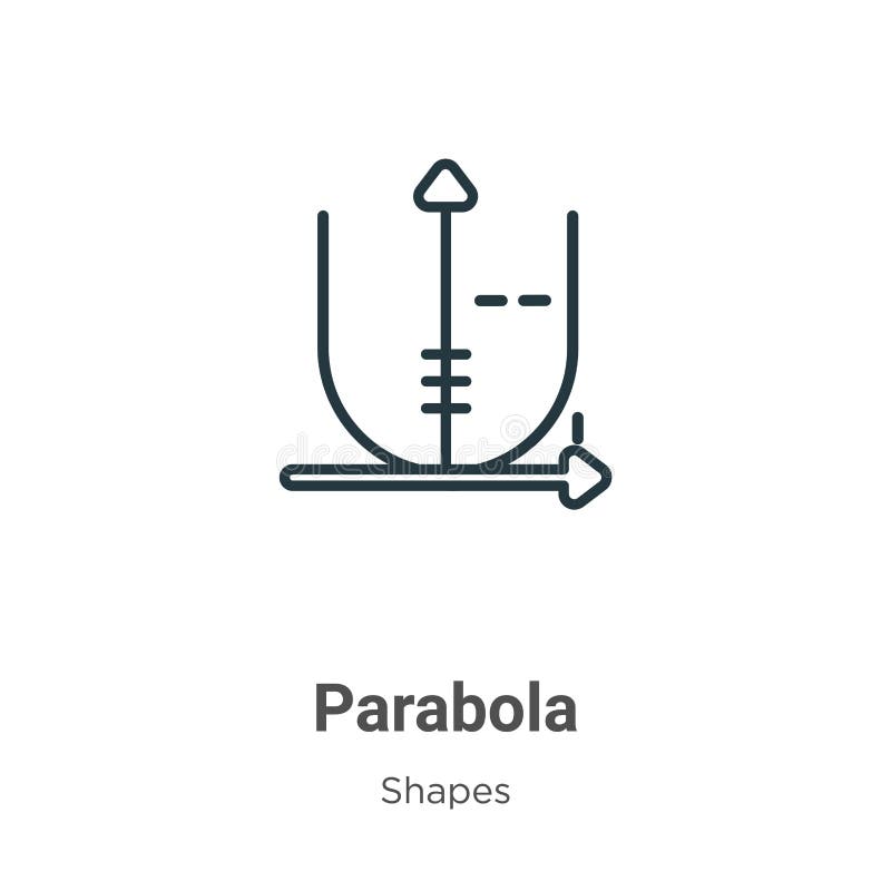 Outline Parabola Vector Icon. Isolated Black Simple Line Element ...