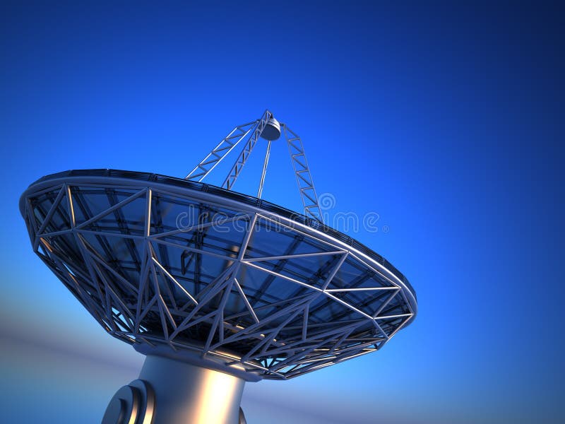 Parabolic Antenna( Radio Telescope) Stock Illustration - Illustration ...