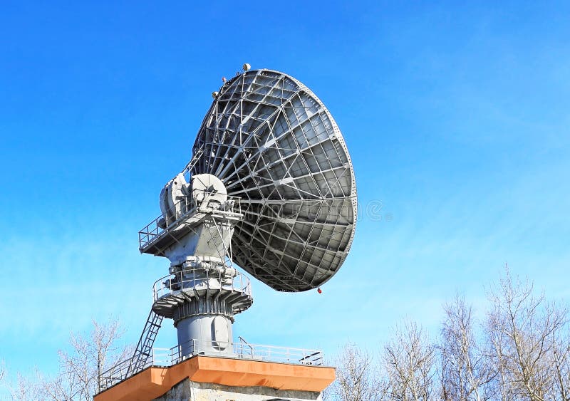 Parabolic Antenna Satellite Communications Stock Photo - Image of ...