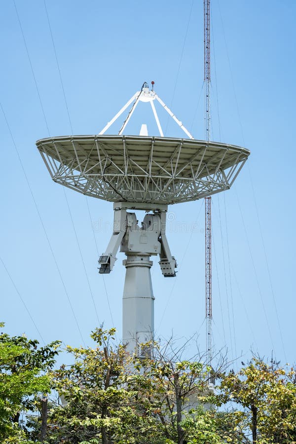 Old Parabolic Tower Antenna in the Countryside. Stock Photo - Image of ...