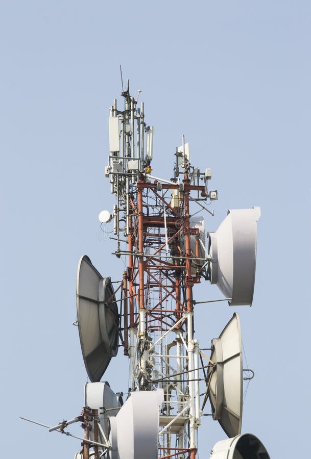 Parabolic antennas stock photo. Image of power, area - 43476802