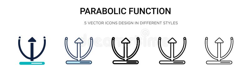 Parabolic Function Icon in Filled, Thin Line, Outline and Stroke Style ...