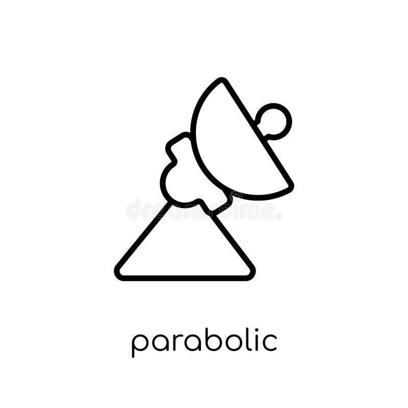 Parabolic Icon Vector Isolated on White Background, Parabolic Sign ...