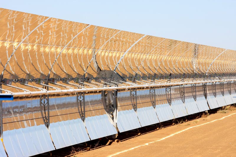 Parabolic Solar Panels, Guadix, Andalusia, Spain Stock Image - Image of ...