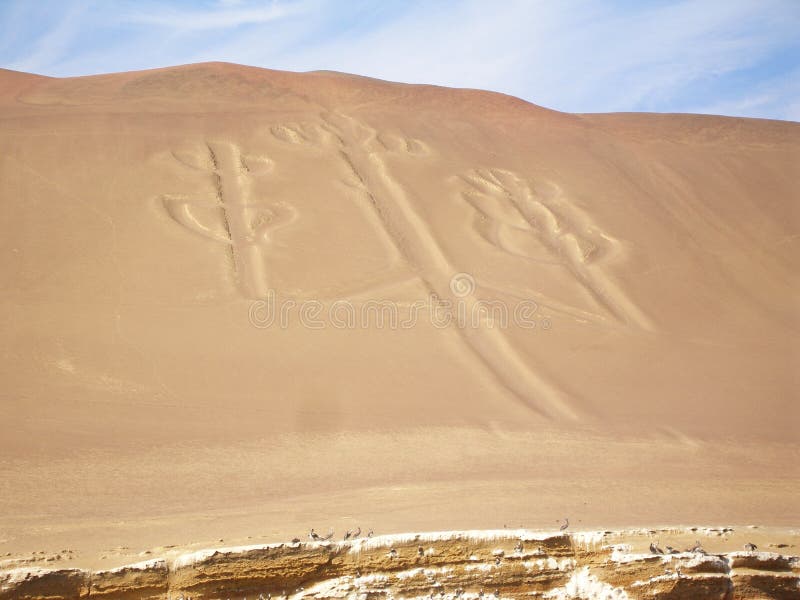 The Paracas Candelabra stock photo. Image of authentic - 41352778