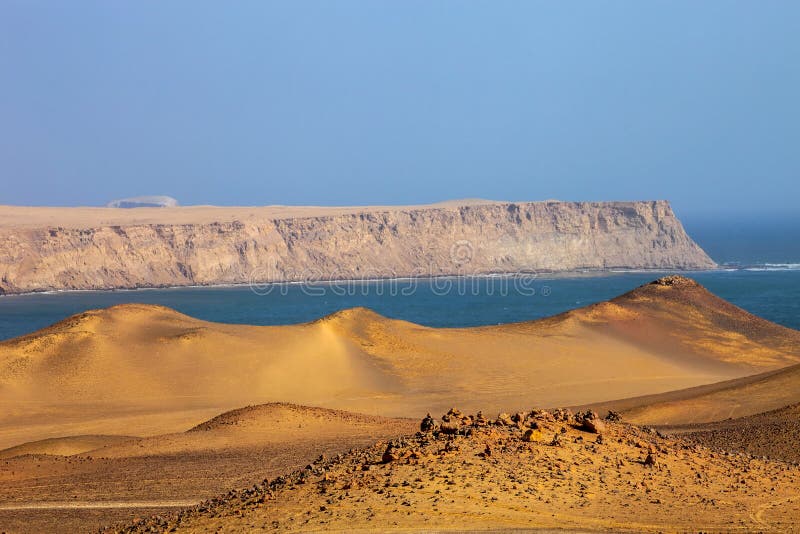 Paracas Peninsula Coast, the Atlantic Ocean Peru Stock Image - Image of ...