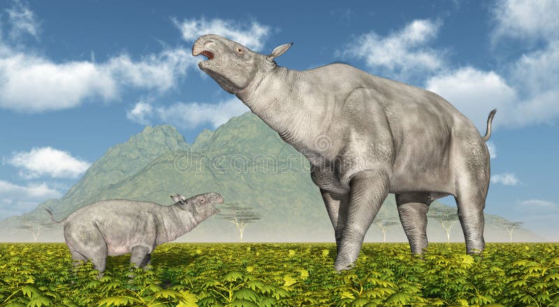 Paraceratherium stock illustration. Illustration of behemoth - 29959301