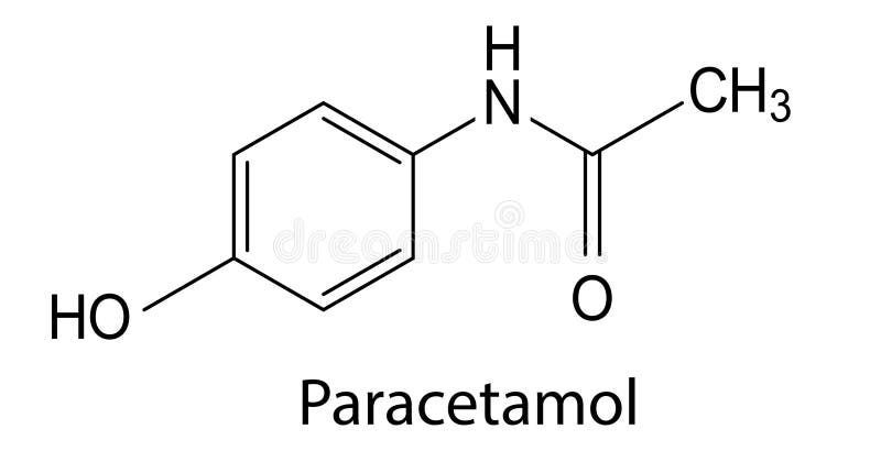 Paracetamol Molecule Structure, Chemical Formula Stock Vector ...