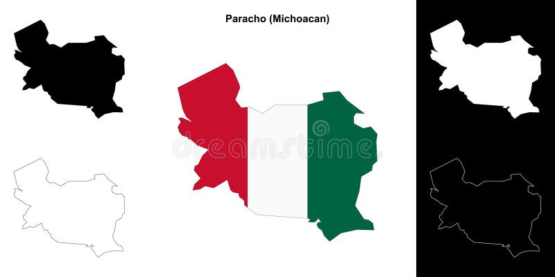 Paracho Outline Map Stock Illustrations – 1 Paracho Outline Map Stock ...