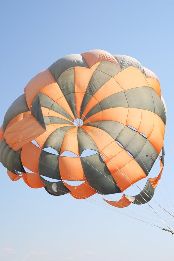 Multi Coloured Parachute Over the Blue Sky Stock Photo - Image of ...