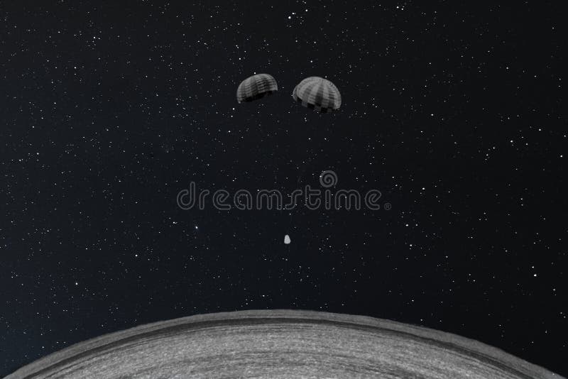 Parachute Against a Starry Sky Stock Image - Image of planet, banner ...