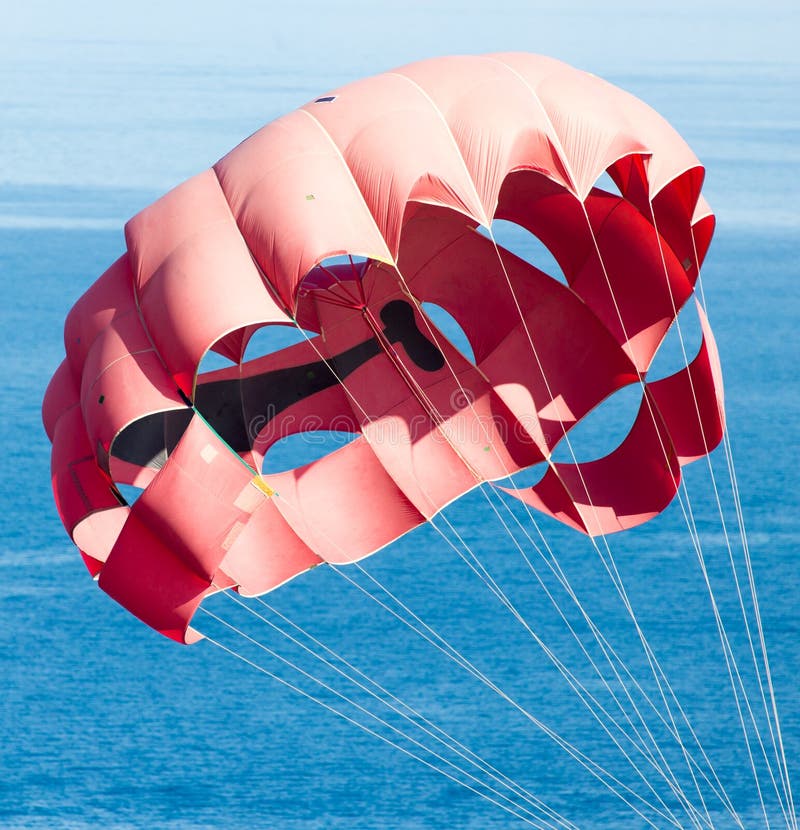 Parachute on the beach stock photo. Image of beach, high - 108714378