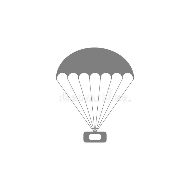 Parachute with cargo icon stock vector. Illustration of outdoor - 118800400