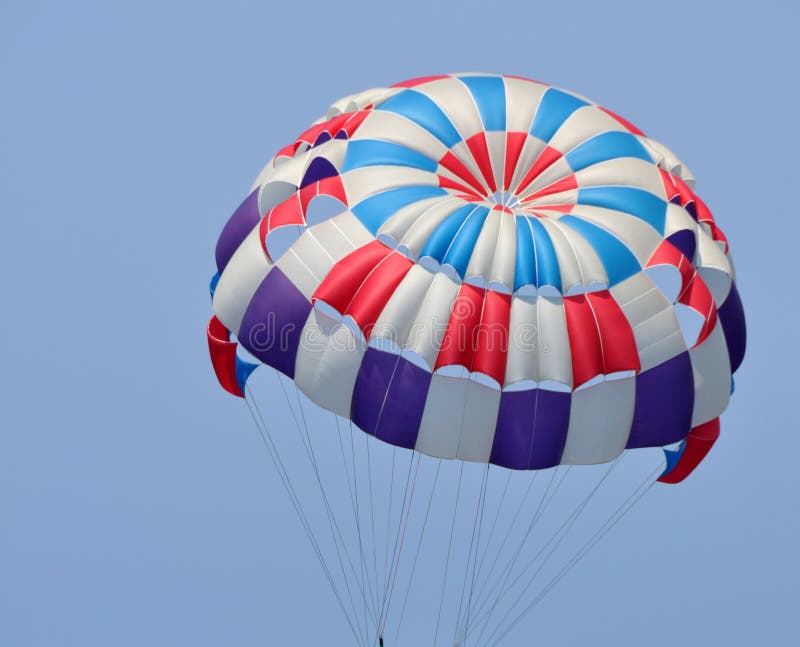 Purple parachute stock image. Image of skydive, blue, extreme - 8891917