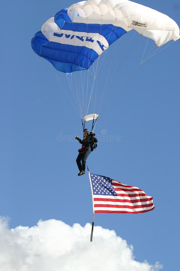 Parachute and Flag stock image. Image of jump, chute, thrill - 793851