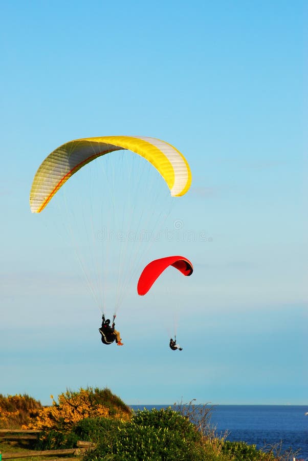 Parachute flying stock photo. Image of canada, blue, horizon - 5281312