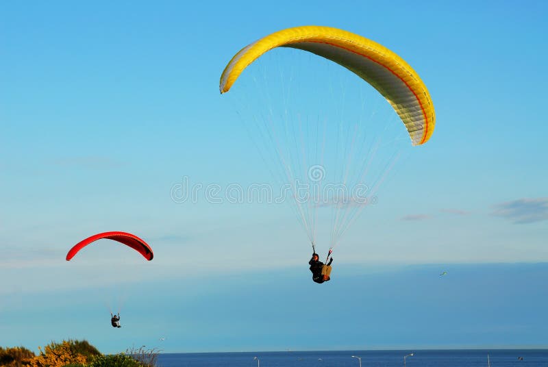 Flying parachute stock photo. Image of flight, oceanfront - 5281346