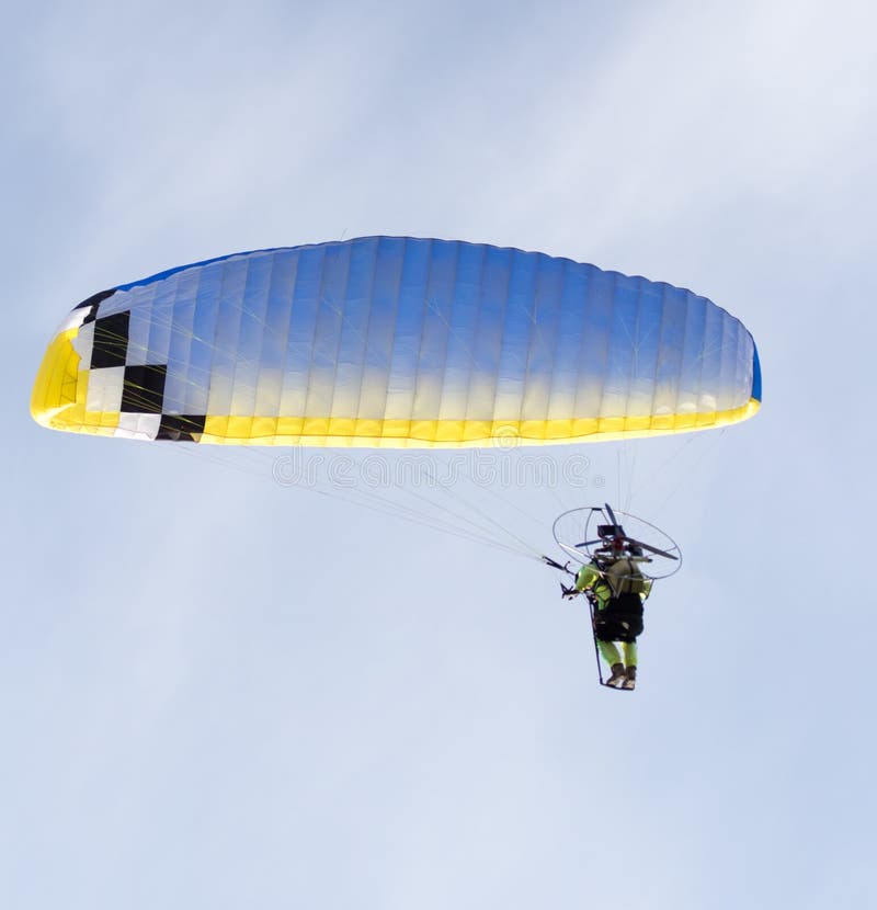 Parachute Flying in the Sky Stock Photo - Image of activity, sports ...