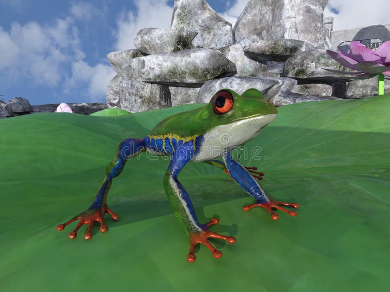 Parachute frog stock illustration. Illustration of hydraulic - 111682661