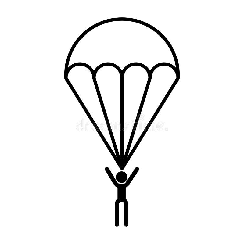 Parachute Icon Vector Design Template Stock Illustration - Illustration ...