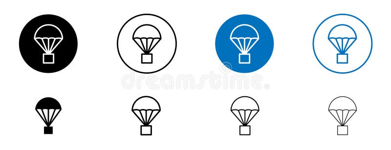 Parachute icon vector stock vector. Illustration of vector - 348078263