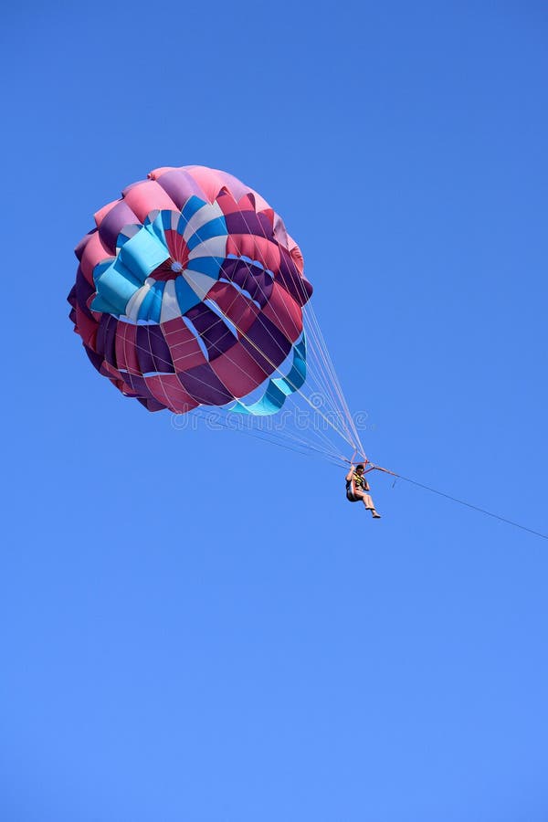 Purple parachute stock photo. Image of colorful, hang - 8876204