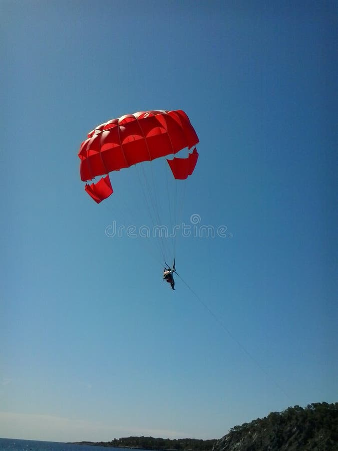 Parachute sailing stock photo. Image of sitia, beach - 44727656