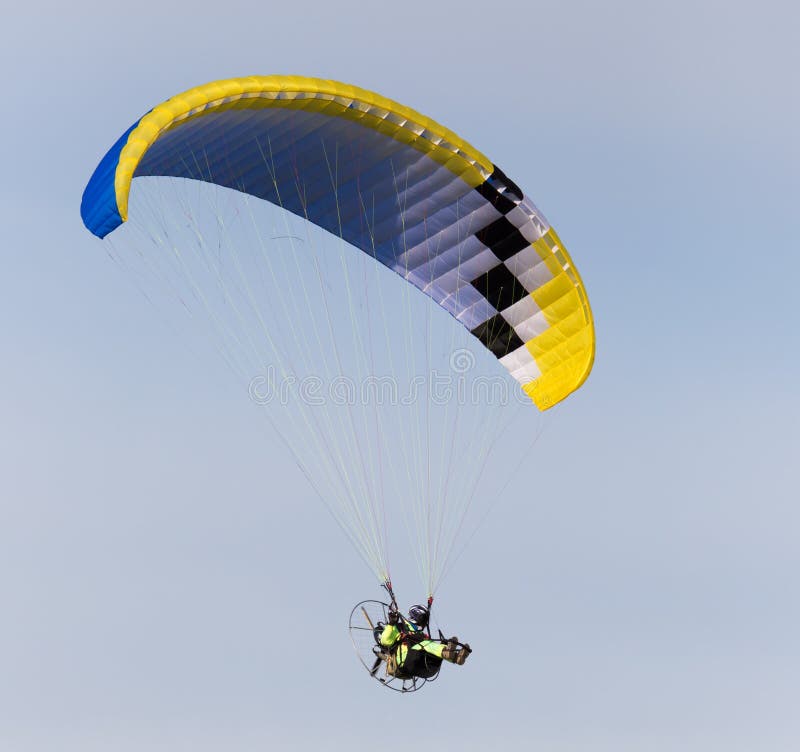 Parachute On A Sky Background Stock Image - Image of people, skydiving ...