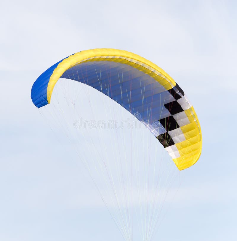 Parachute on a Sky Background Stock Image - Image of paragliding ...