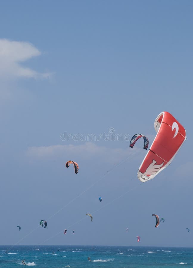 Parachute surfing stock photo. Image of douzines, clouds - 10417904