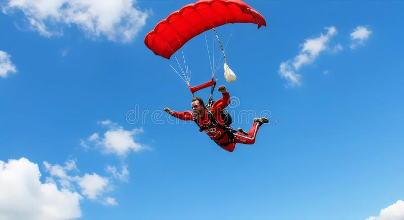 Parachuting Challenge stock illustration. Illustration of extreme ...