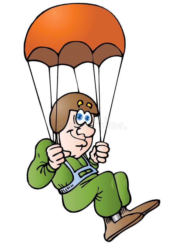 Cartoon Parachutist Stock Illustrations – 1,714 Cartoon Parachutist ...