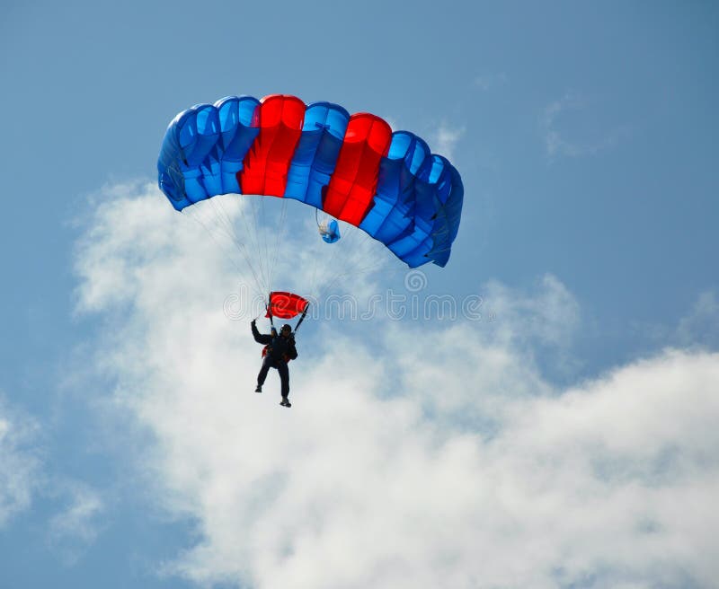 Parachutist foto de stock. Imagem de queda, liberdade - 24774524