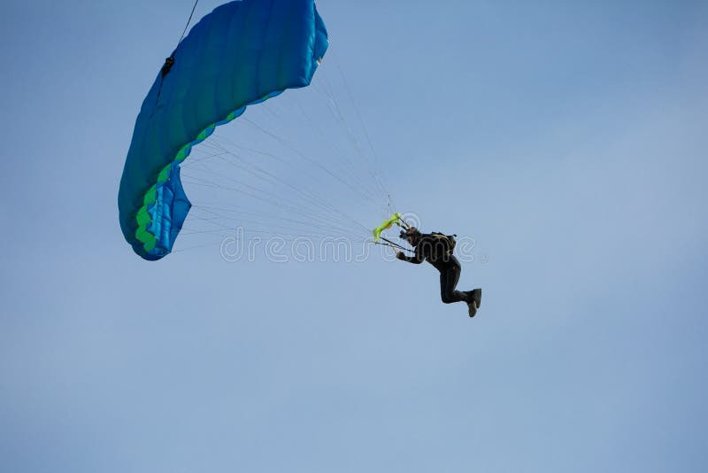 Blue parachute stock image. Image of blue, parachute - 26288257