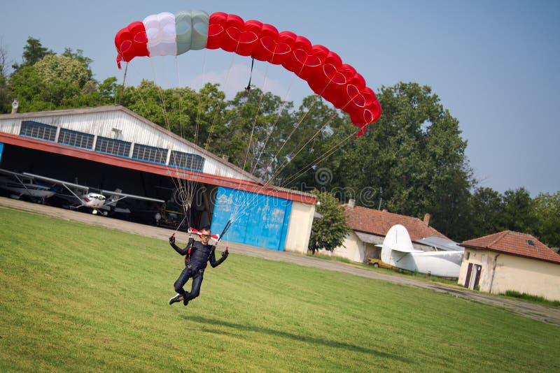 Parachutist stock photo. Image of dangerous, parachute - 32273592