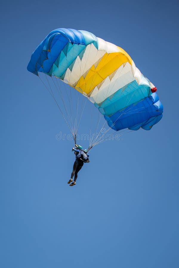 Paratrooper s Descent stock photo. Image of dive, blue - 2936484
