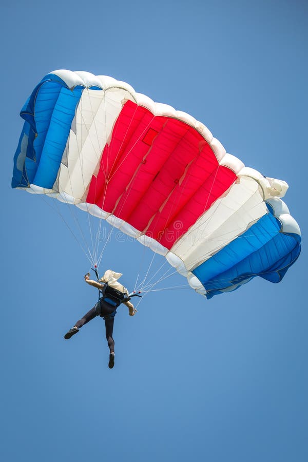 Parachutist stock photo. Image of risk, parachuting, leisure - 32334418