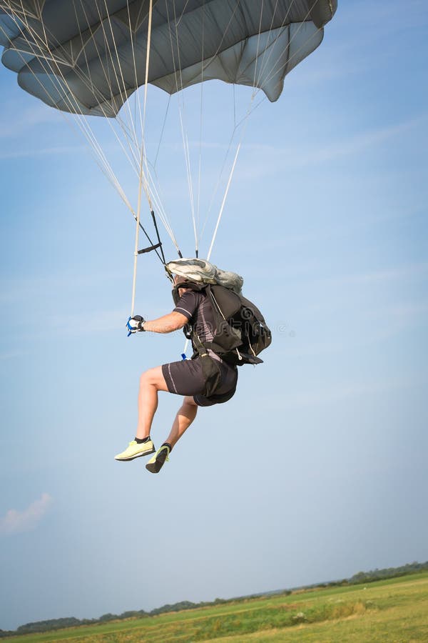 Parachutist stock photo. Image of outdoors, seeking, parachute - 56631300