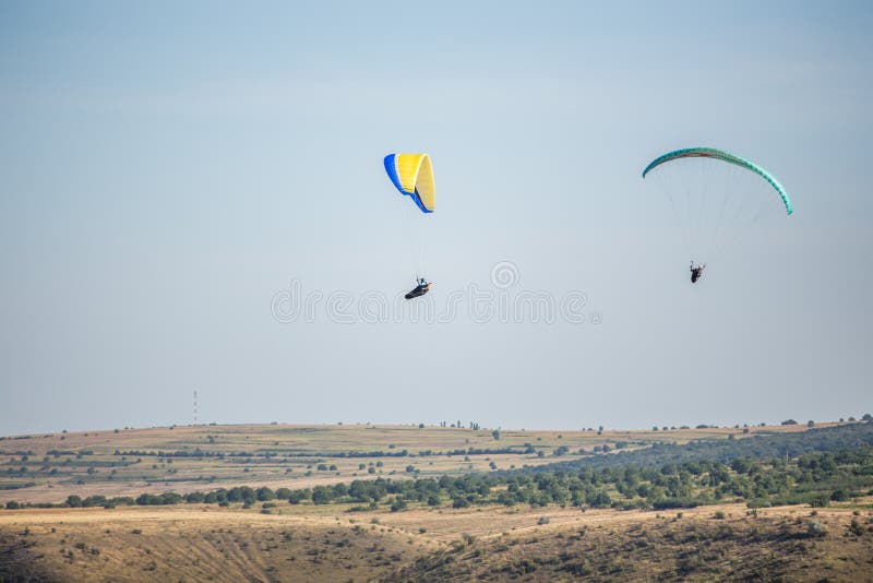 Parachutist stock photo. Image of orheiul, cloud, parachuting - 45065218