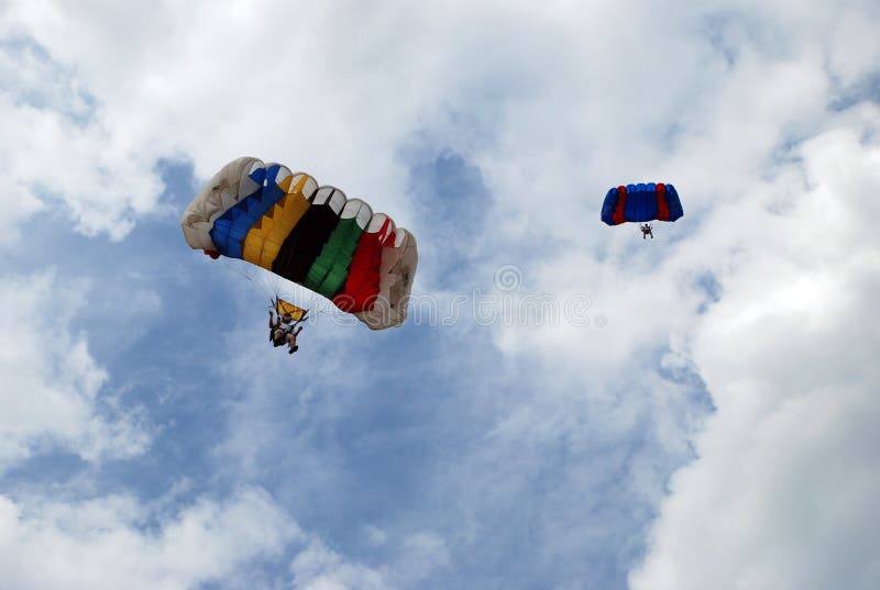 Parachutists stock image. Image of landing, parachuting - 11619527