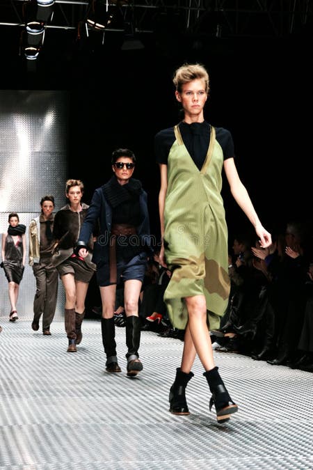 Parad of models editorial stock image. Image of class - 5047524