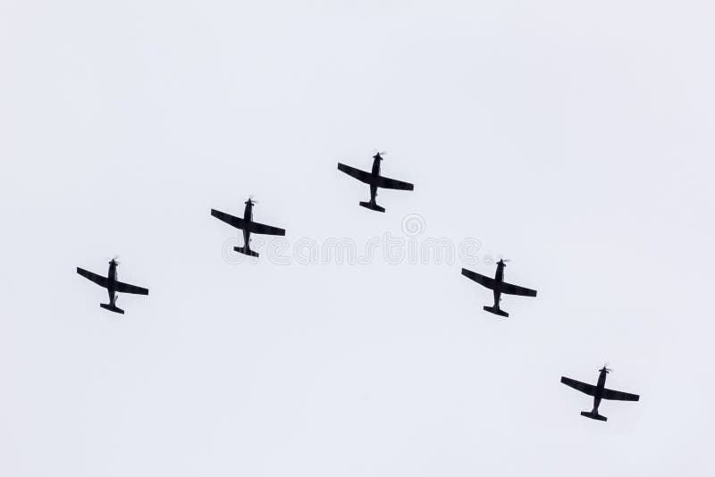 Parade of airplanes stock image. Image of parade, flying - 54527453