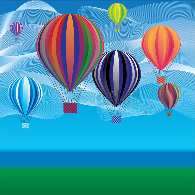 The Parade of Balloons. Color Illustration Stock Vector - Illustration ...