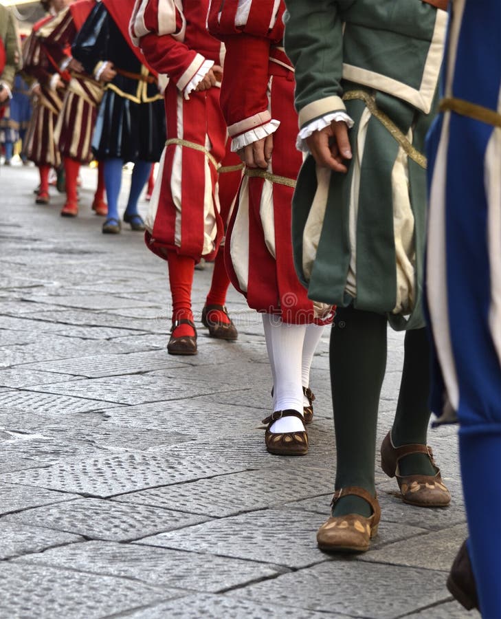 Parade of the Figurants of the Medieval Historical Procession Stock ...
