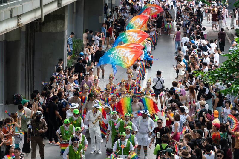 Parade on the First Day of Pride Month in Siam Square Business Center ...