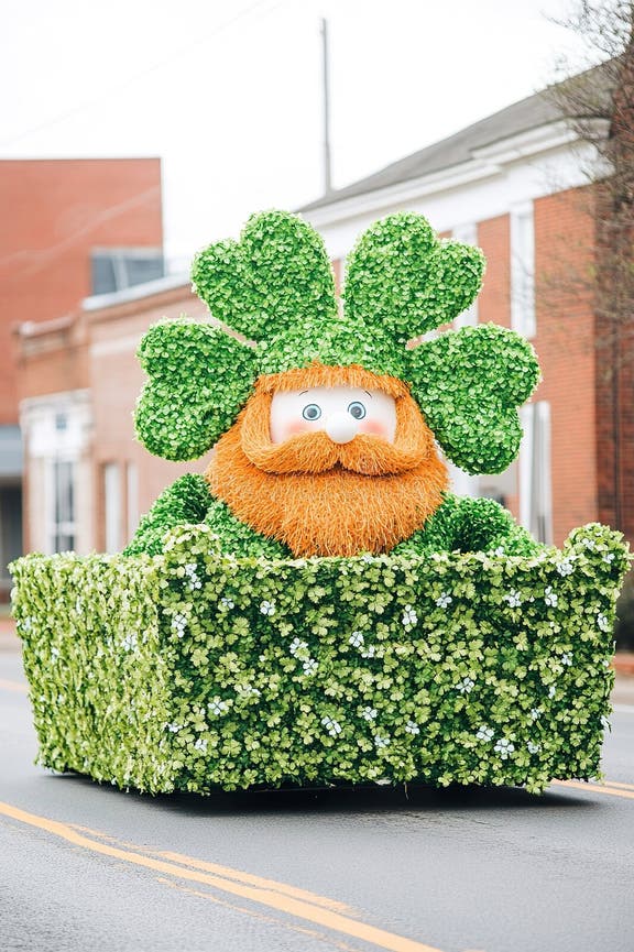 Parade Float Features Whimsical Leprechaun Celebrating St Patricks Day ...
